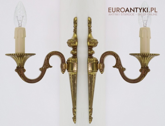 Zabytkowe Kinkiety z Prawdziwego Brązu - Bronze Veritable, Model Peris ...